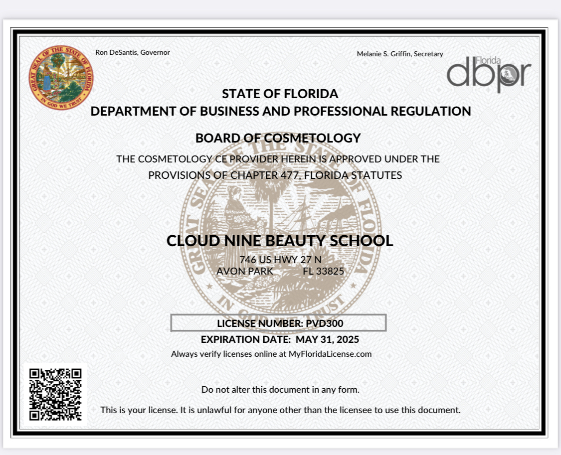 Welcome - 10 Hr CE Cosmetology for DBPR Florida